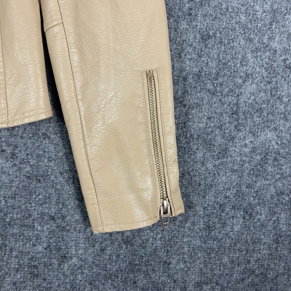 Blank NYC | Jackets & Coats | Blank Nyc Cream Vegan Leather Moto Jacket ...
